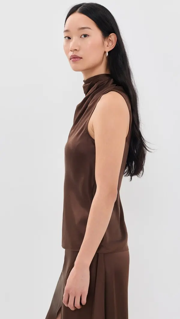 Helmut Lang Tie Neck Silk Top