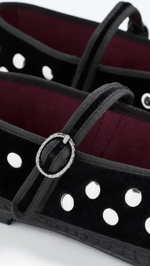 FLABELUS Mae Silver Mary Jane Flats