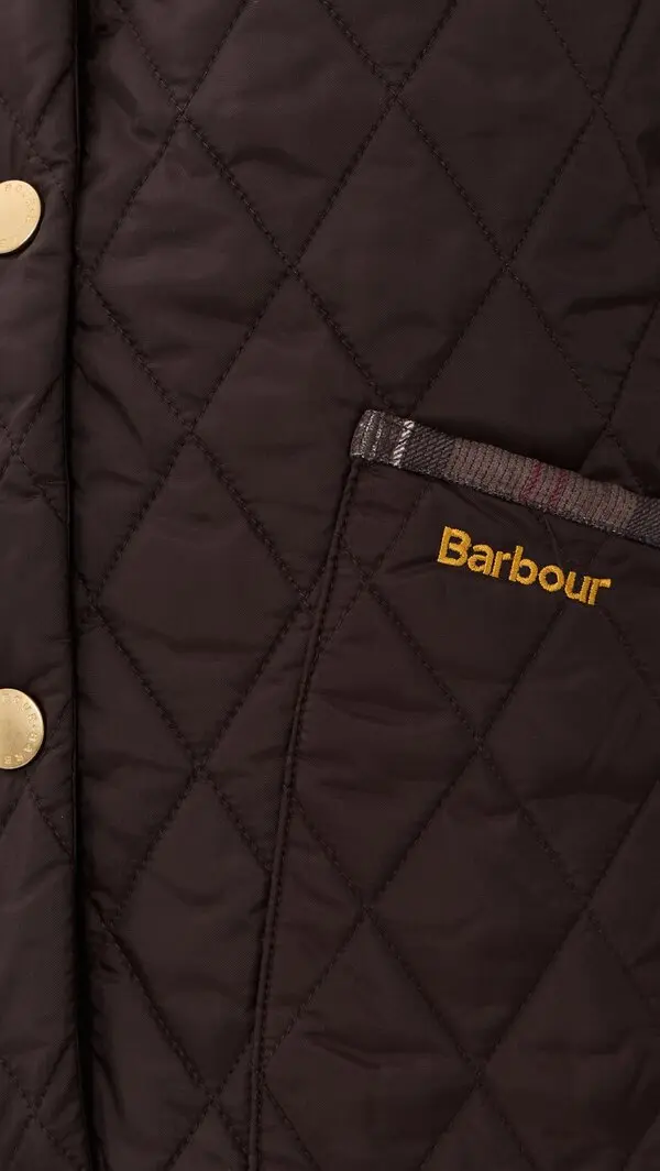 Barbour Icons Tartan Collar Cropped Liddesdale Quilted Jacket