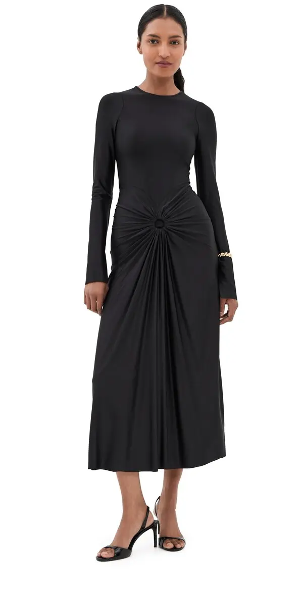 Victoria Beckham Frances Midi Dress - Black