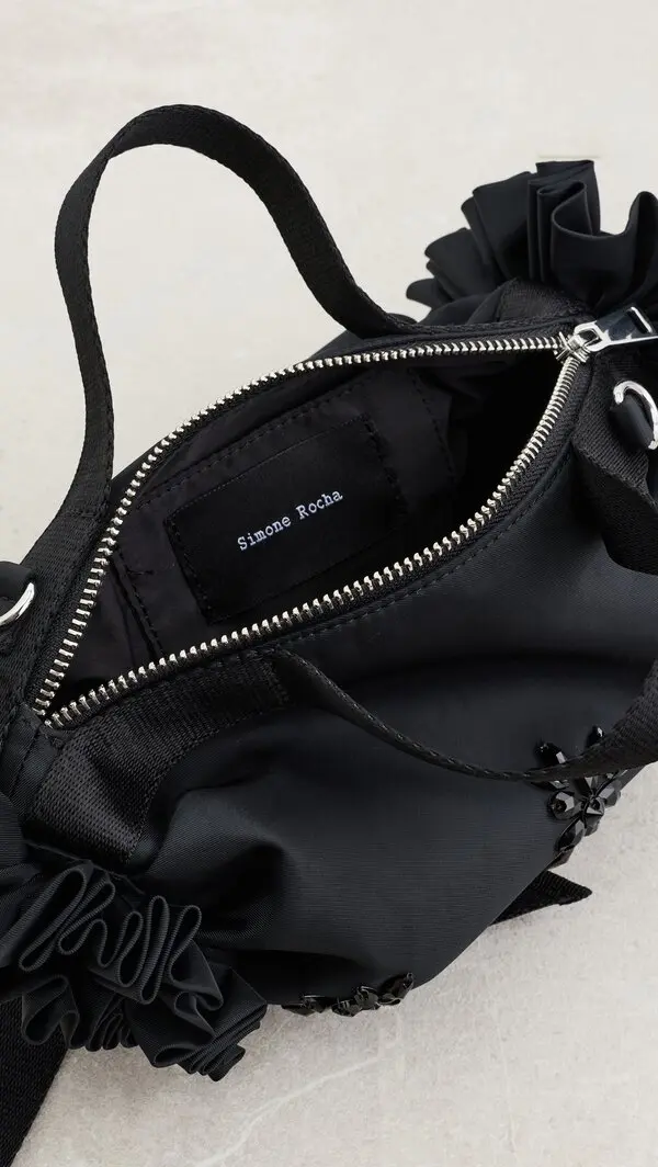 Simone Rocha Turbo Embellished Mini Double Ribbon Rosette Bag