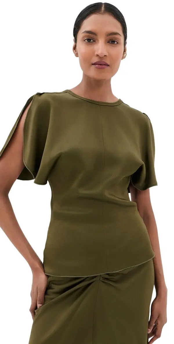 Victoria Beckham Bela Top - Marsh Green
