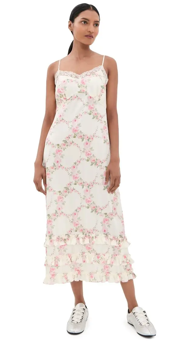Simone Rocha Ruffle Frill Hem Slip Dress