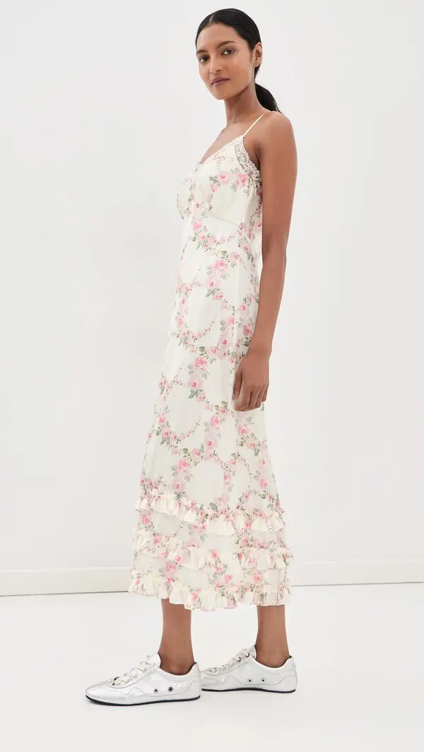 Simone Rocha Ruffle Frill Hem Slip Dress
