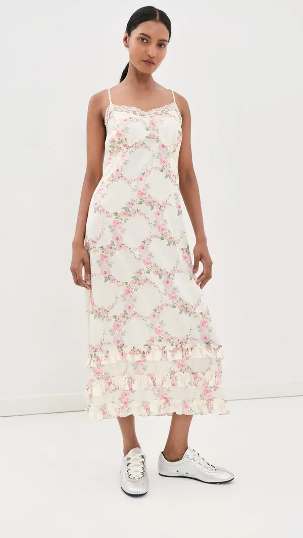 Simone Rocha Ruffle Frill Hem Slip Dress
