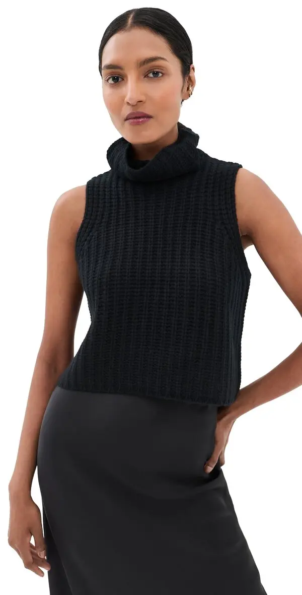 Sablyn Saige Cropped Turtleneck Cashmere Pullover