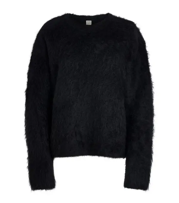 TOTEME Alpaca-blend Boxy Sweater - Black