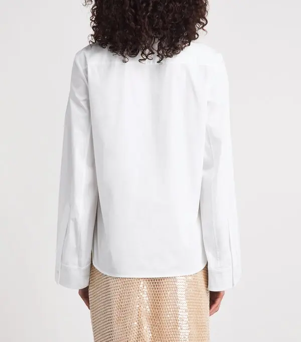 Tory Burch Stretch-cotton Bow Blouse