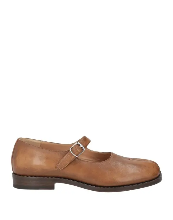 MAISON MARGIELA Ballet Flats Light Brown Size Leather
