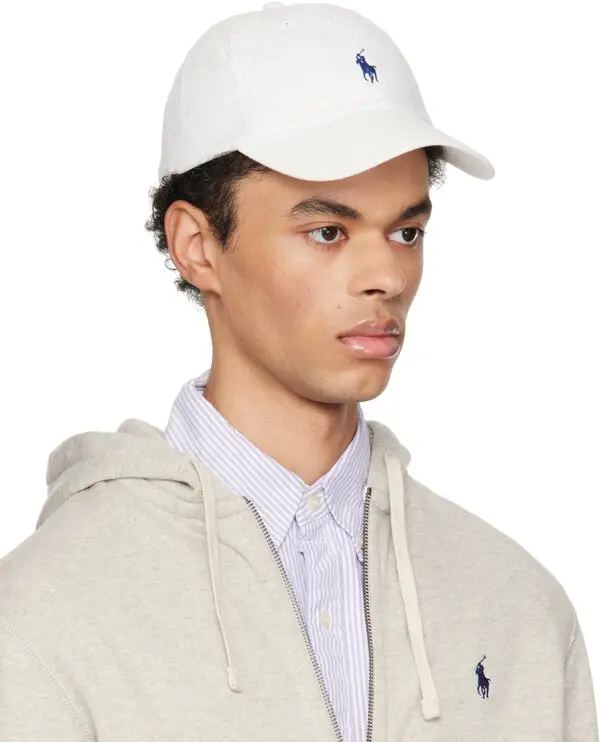 Polo Ralph Lauren Embroidered Pony Baseball Cap - White