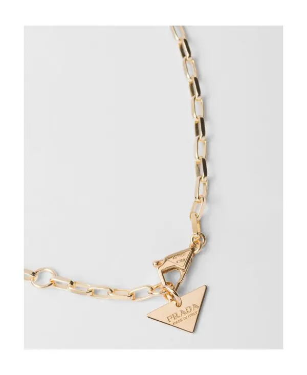 Prada Eternal Gold Small Pendant Necklace In Gold