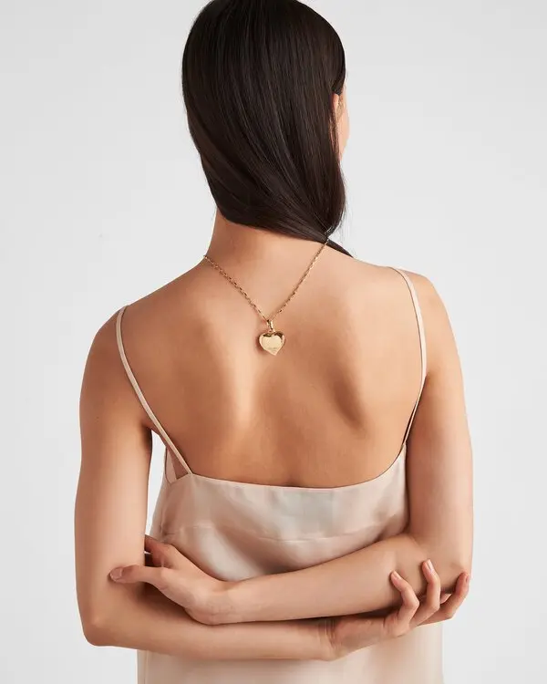 Prada Eternal Gold Small Pendant Necklace In Gold