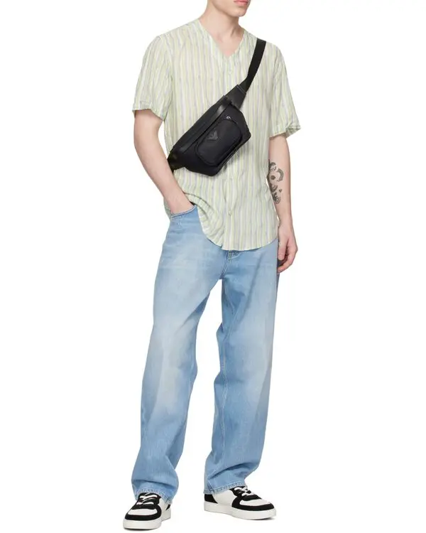 Emporio Armani Logo Plaque Zipped Belt Bag
