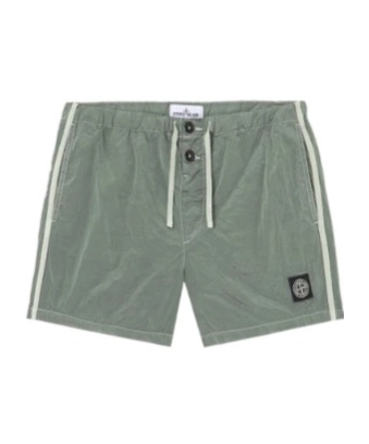 Stone Island Compass Patch Mid-rise Swim Shorts - Sage