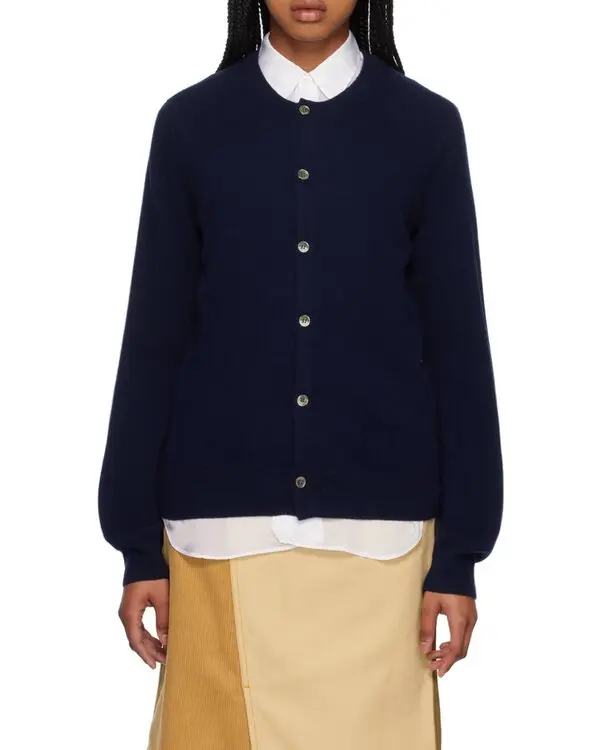 Comme Des Garçons Round-neck And Long-sleeved Sweater - Black