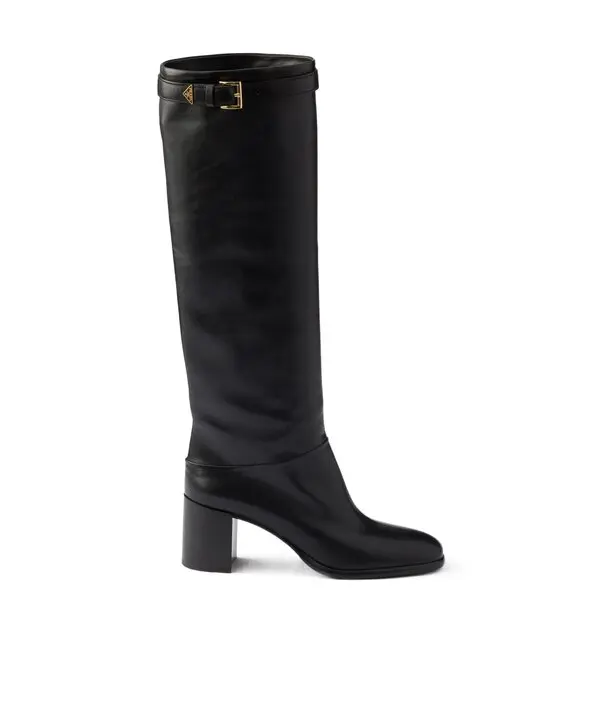 Prada Leather Boots - Black