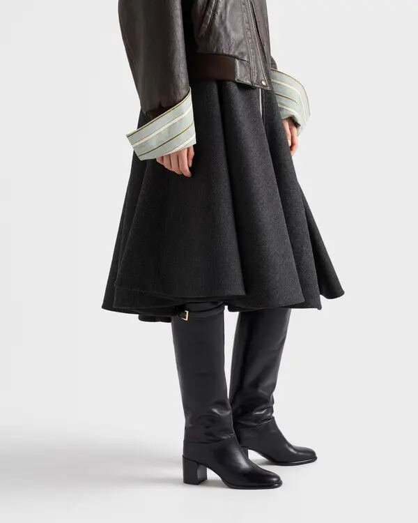 Prada Leather Boots - Black