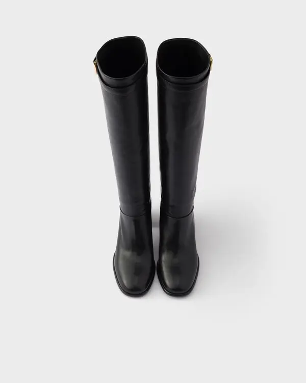 Prada Leather Boots - Black
