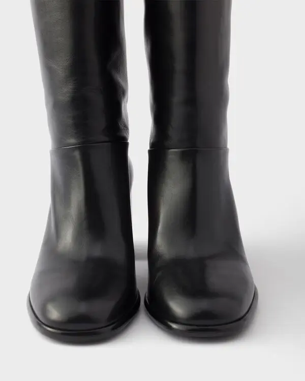 Prada Leather Boots - Black
