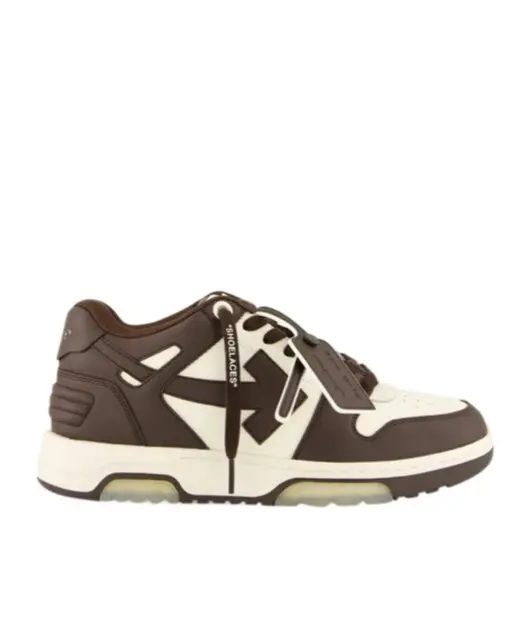 Off-White Lace-up Low-top Casual Shoes - Brown