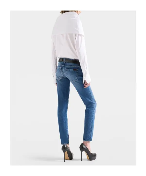 7 For All Mankind High-neck Long-sleeve Shirt - White