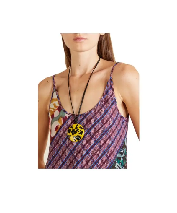 Dries Van Noten Gold-tone, Enamel And Cord Necklace