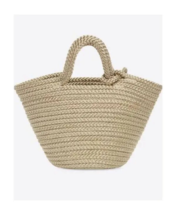 Balenciaga Borsa Ibiza Small Basket Con Tracolla Da Donna In Beige