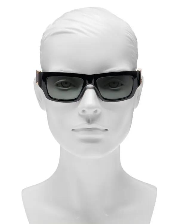 Bottega Veneta Rectangular Sunglasses, 53mm