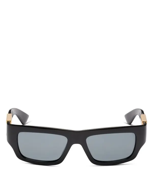 Bottega Veneta Rectangular Sunglasses, 53mm