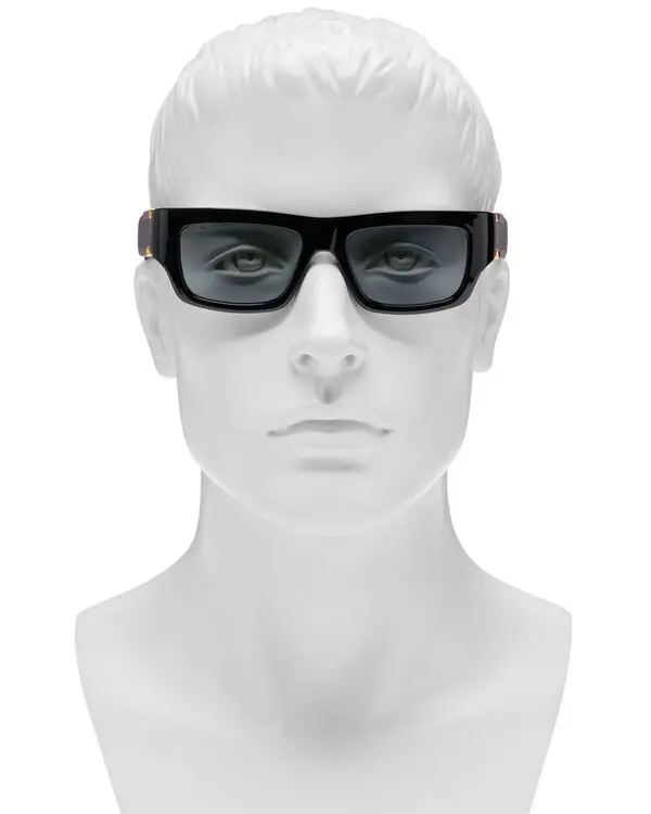 Bottega Veneta Rectangular Sunglasses, 53mm