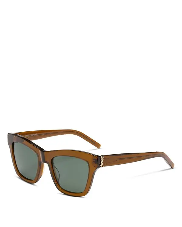 Saint Laurent Square Sunglasses, 52mm - Brown