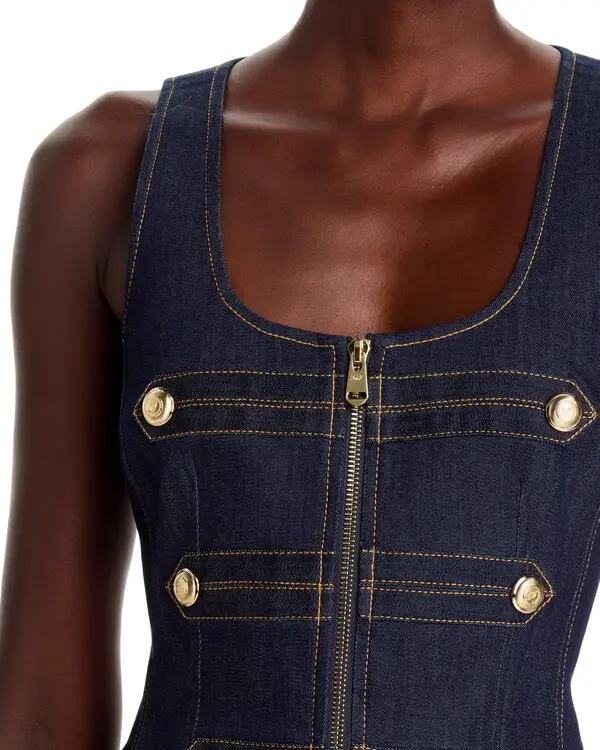 Cinq À Sept Abbot Scoop Neck Denim Top