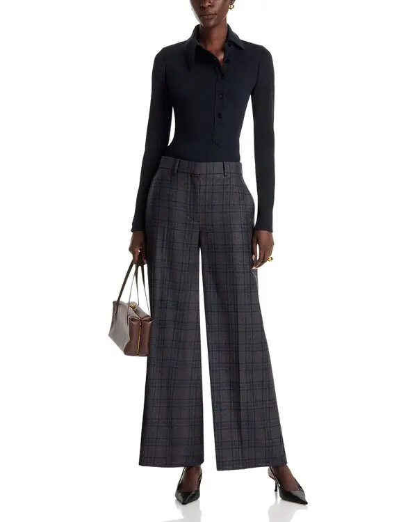 Theory Wool Wide Leg Trousers