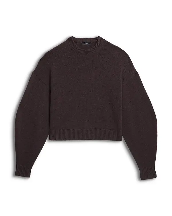Theory Cashmere Crewneck Sweater - Cacao
