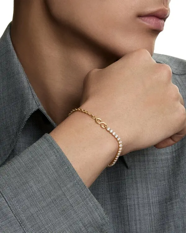 SWAROVSKI Matrix Stone & Chain Flex Bracelet - Gold