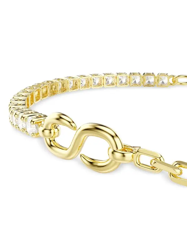 SWAROVSKI Matrix Stone & Chain Flex Bracelet - Gold