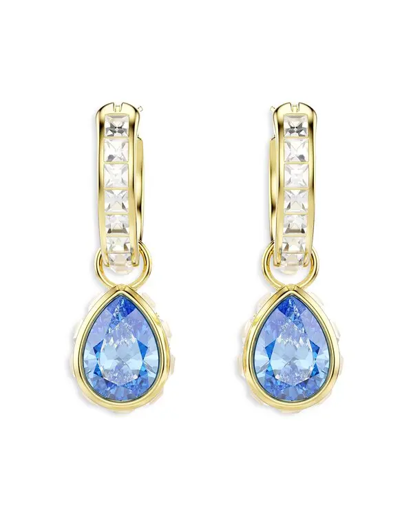 SWAROVSKI Chroma Crystal Charm Hoop Earrings