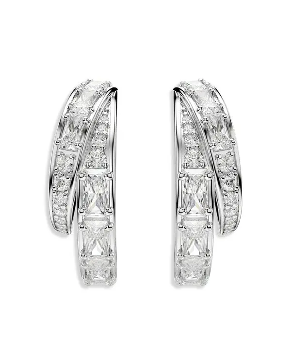 SWAROVSKI Vienna Stone Double Row Hoop Earrings
