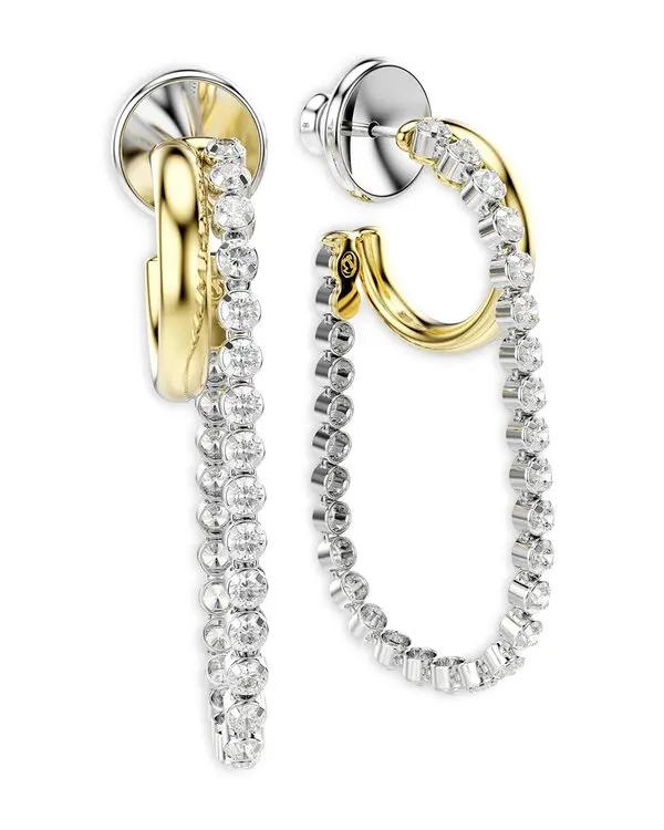 SWAROVSKI Hyperbola Stone Chain Hoop Earrings