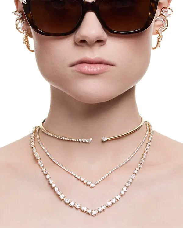 SWAROVSKI Mesmera Crystal Structured Choker Necklace, 13.62