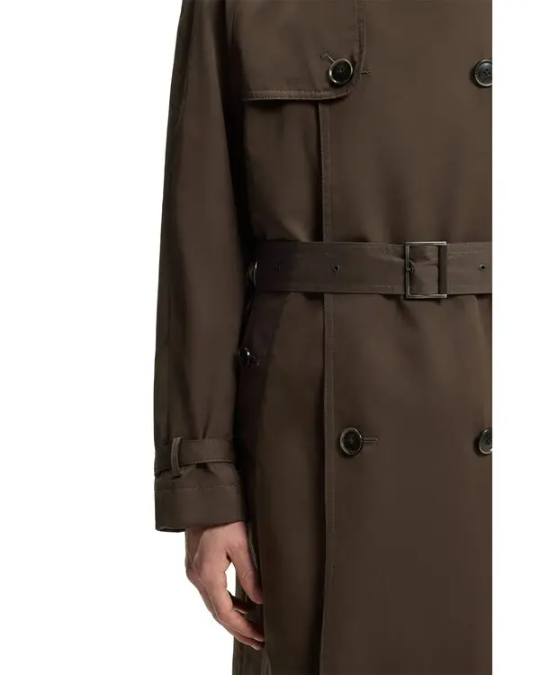 BOSS L-cook Double Breasted Cotton Blend Trench Coat