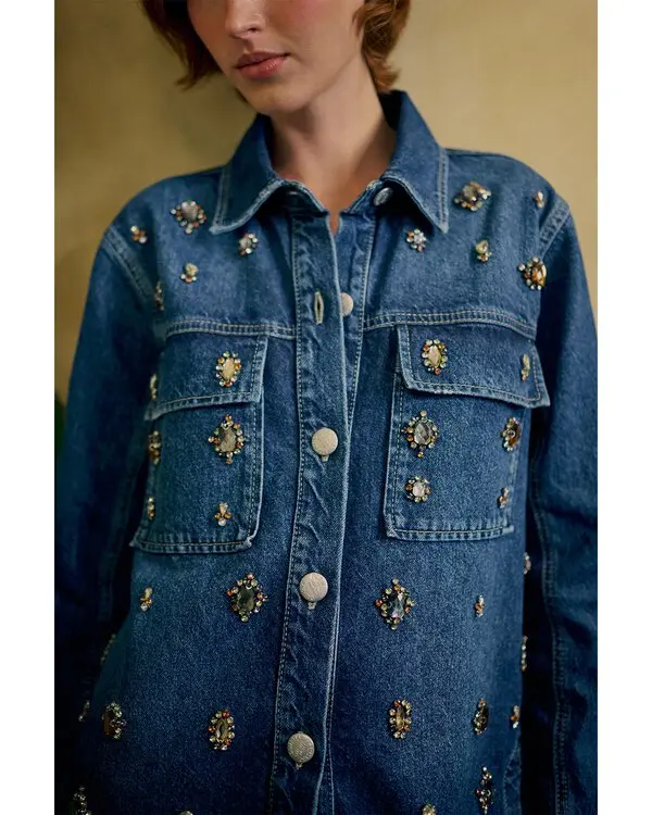 Farm Rio Gem Embellished Shirt