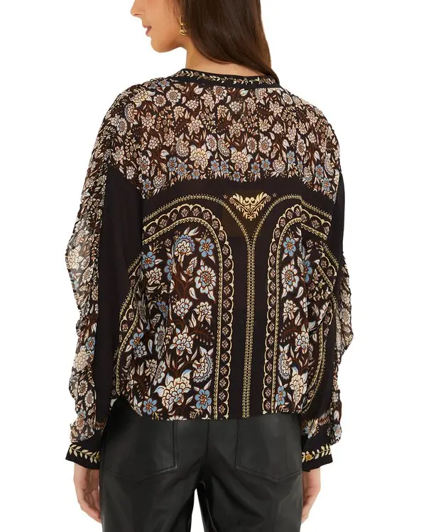 Farm Rio Daniela Band Collar Blouse
