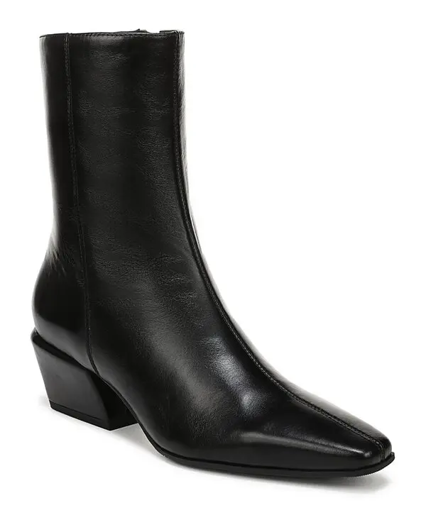 Sam Edelman Harmony Mid Heel Ankle Boots - Black