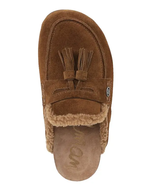 Sam Edelman Astrid Cozy Suede Faux Shearling Mules