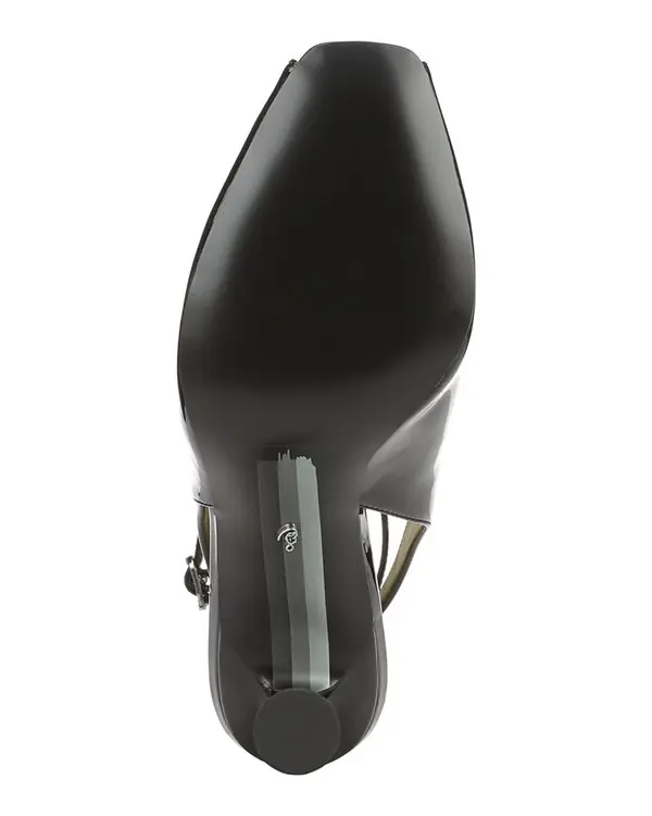 Sam Edelman Esme Patent Leather Peep Toe Heels - Black