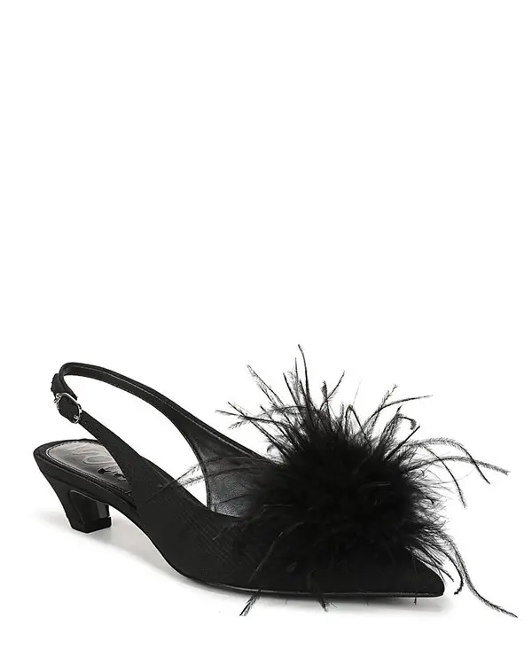 Sam Edelman Finch Feather Slingback Pumps - Black