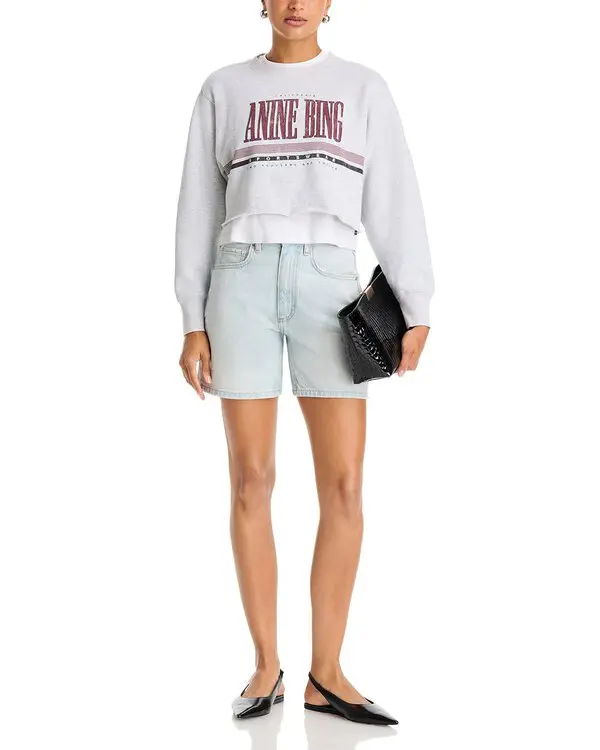 ANINE BING Sporty Cropped Sweatshirt