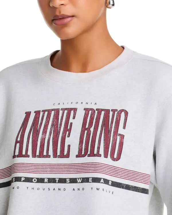ANINE BING Sporty Cropped Sweatshirt