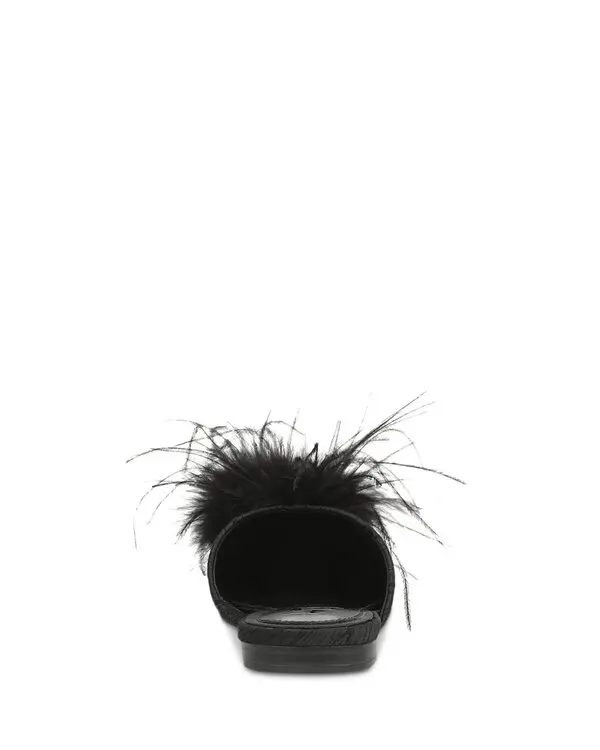 Sam Edelman Khai Feather Mules - Black